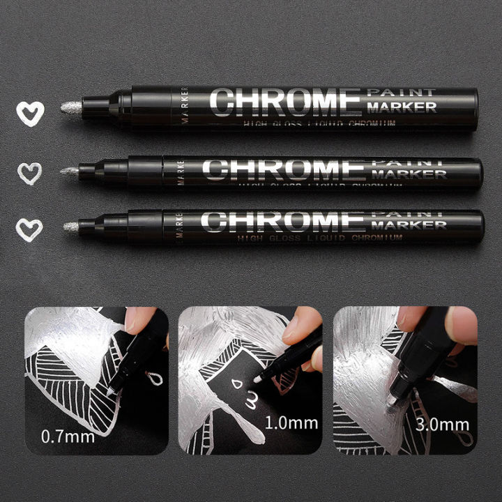 Mirror Gold Silver Bronze Marker Pen Liquid Art Mirror Liquid DIY Resin ...