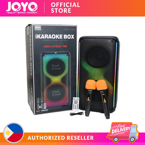 BRODU IKARAOKE BOX BTS-1910 PROFESSIONAL WIRELESS SPEAKER/BLUETOOTH/USB ...