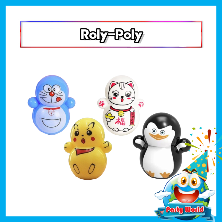 🎉 Cute Cartoon Roly Poly Toys Kids Adult Stress Relief Fidget Toys Mini Lucky Cat Doraemon ...
