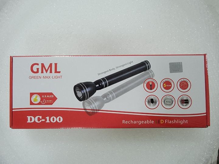 Flashlight Gae/Jml/Gml DC-100 Outdoor LED Aluminum-Cadmium Flashlight ...