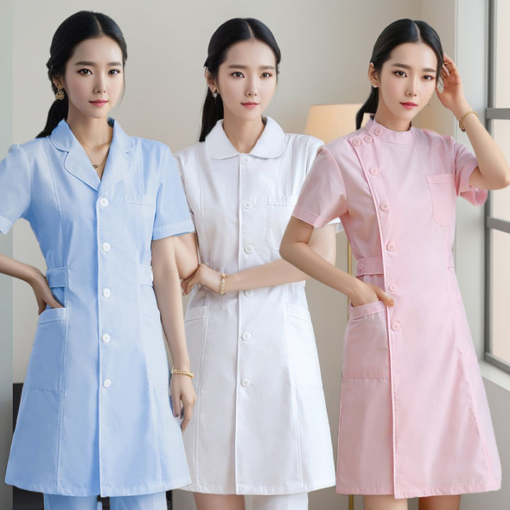 Free Embroidery Lab Gown Lab Coat for Women,Hospital Medical Doctor ...