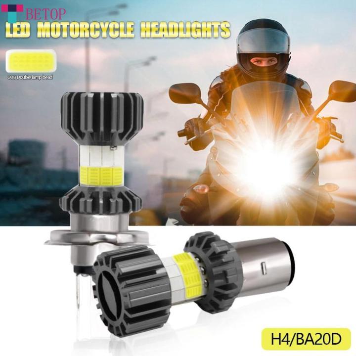 BETOP 12V-80V 8 Sides COB Super Bright LED Motorcycle Headlight H4 ...
