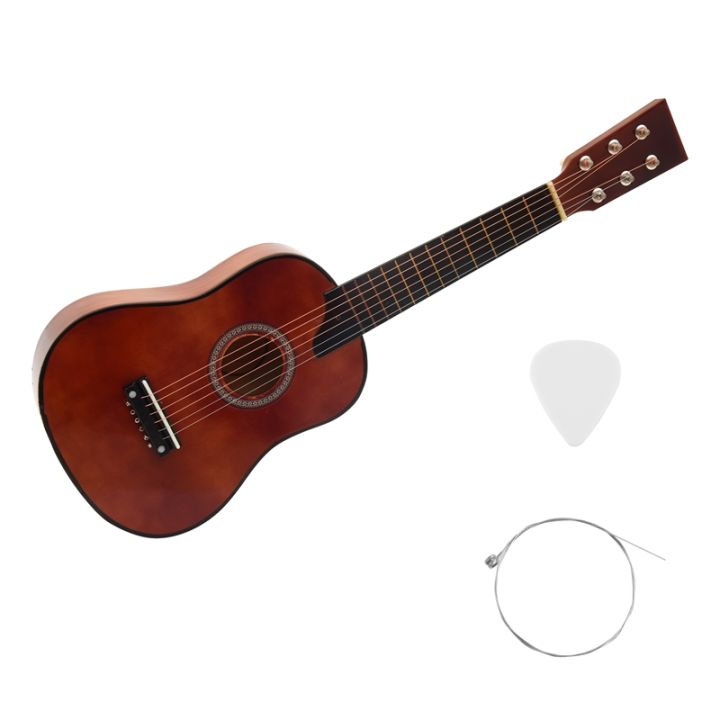 25Inch Mini Small Guitar Basswood 6 Strings Acoustic Guitar with Pick ...