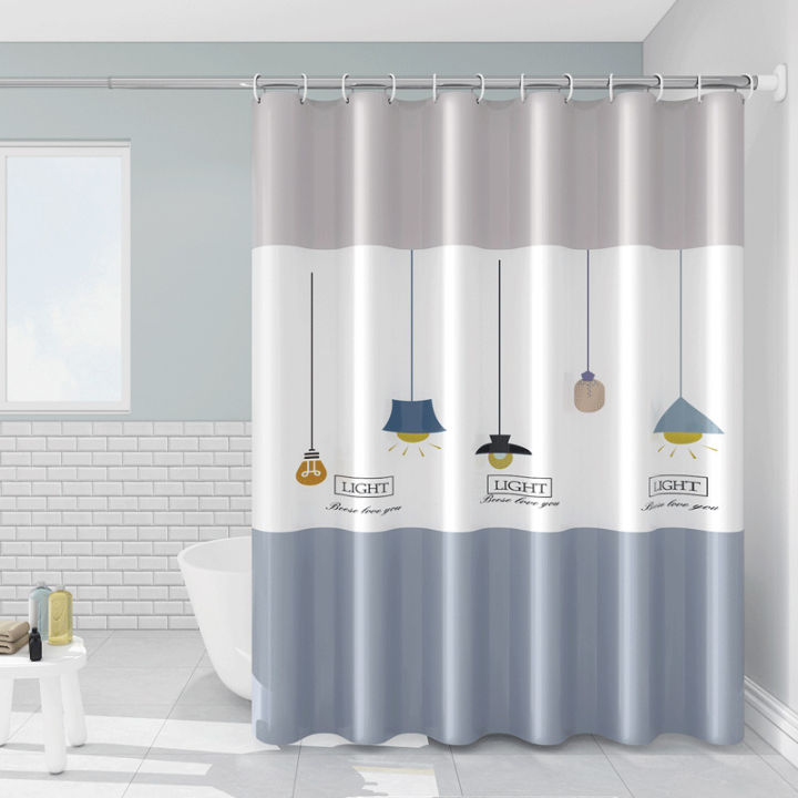 Bathroom Waterproof and Mildew-Proof Partition Shower Curtain Cloth ...