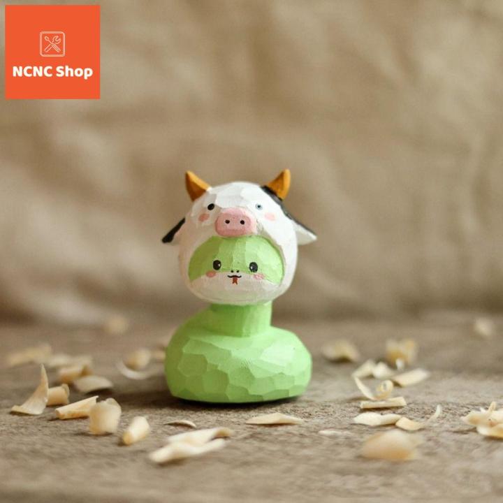 NCNC น่ารักน่ารักๆ ตุ๊กตางูแกะสลักไม้ งานทำมือ สไตล์จีนจีน รูปแกะสลักงู ...