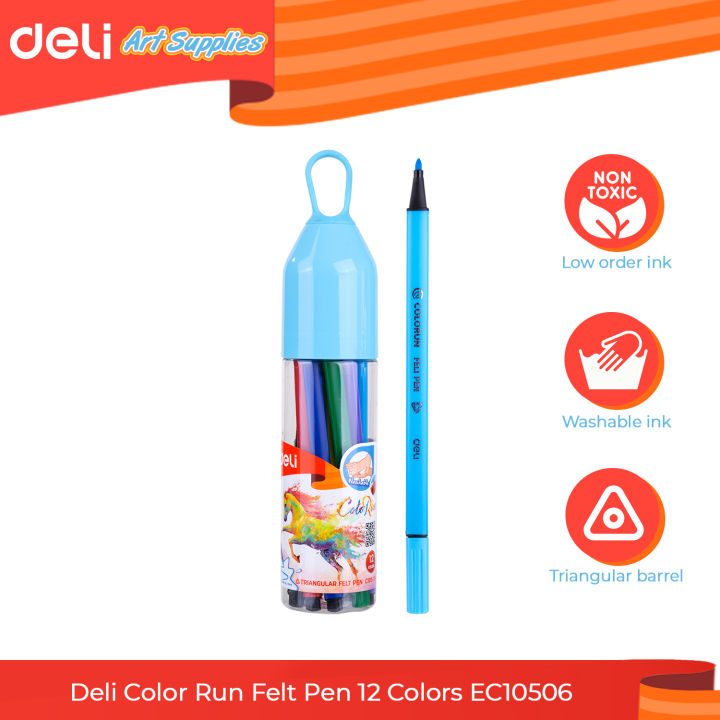 Deli Coloring Pen 12 Colors/tube EC10506 | Lazada PH