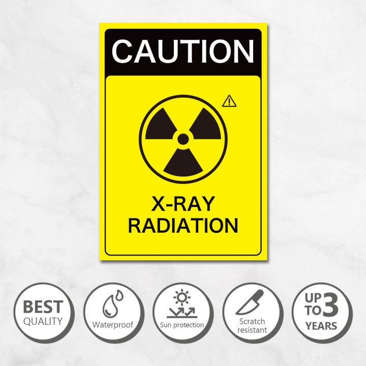 Caution X-RAY RADIATION Warning Sticker Reflective Warning Waterproof ...