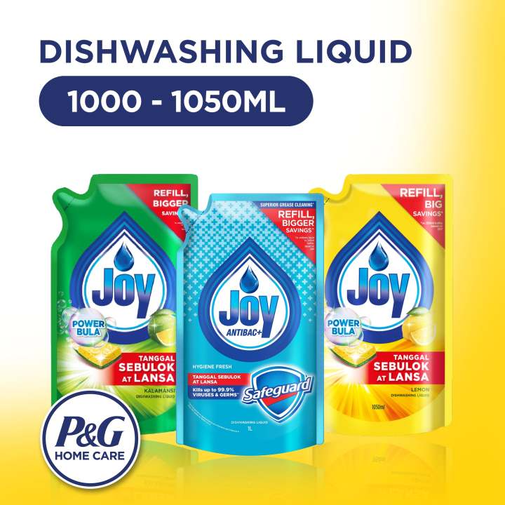 Joy Dishwashing Liquid Antibac Hygiene Fresh Kalamasi Lemon 1000ml - 1050ml Refill | Lazada PH