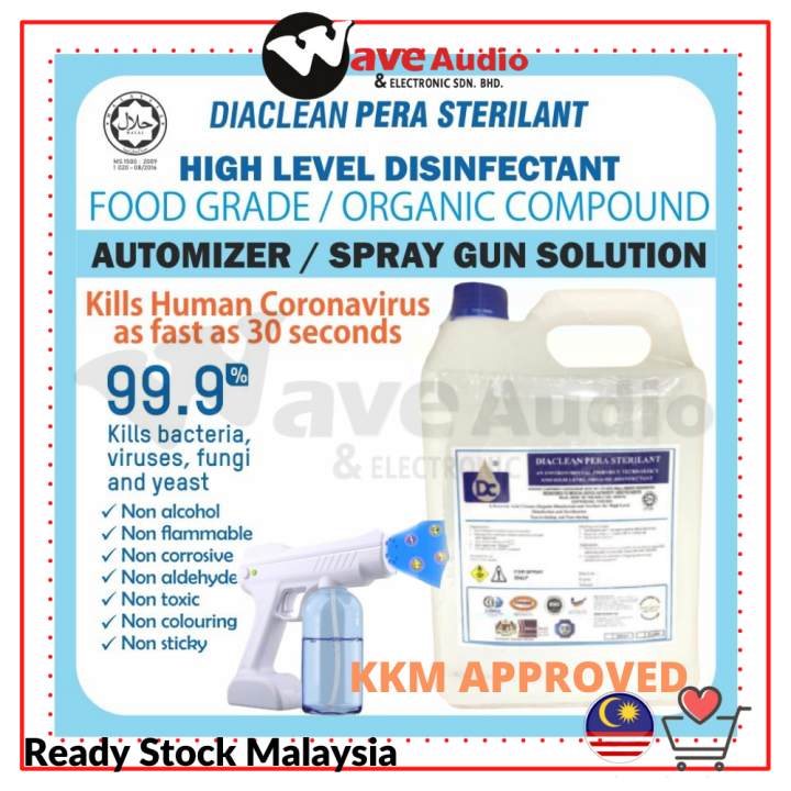 Diaclean 5L Pera Sterilant Nano/cold/mist/ulv Ready To Be Used Medical ...