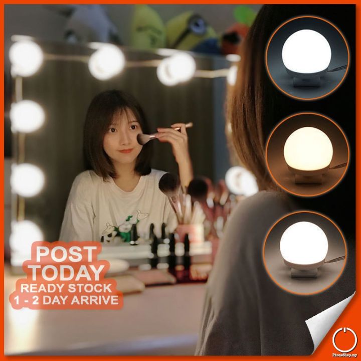 𝐌𝐔𝐋𝐓𝐈𝐂𝐎𝐋𝐎𝐑 Super Bright 6/10 PCS LED Makeup Mirror Light Bulb Vanity ...