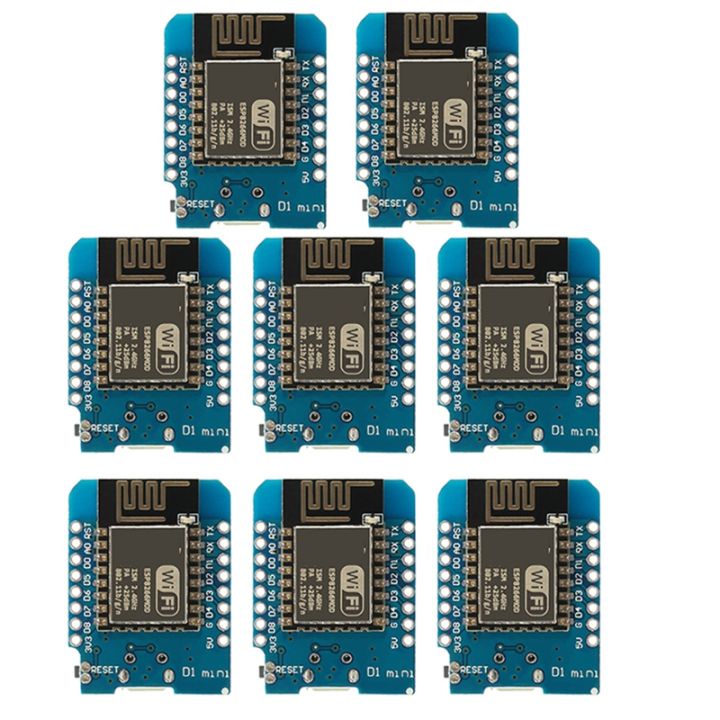 8PCS ESP8266 ESP-12 Wemos D1 Mini WiFi Development Board Micro-USB 3.3V Based on ESP-8266 with ...