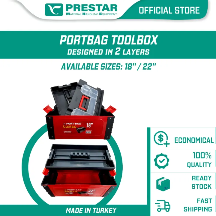 PRESTAR MHE 18" Inch Combo Tool Box Full Set Original 43 x 26 x 25 cm ...