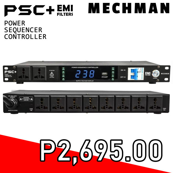 MECHMAN PSC+ (Black) Power Sequencer Controller with EMI Filters 8+2 ...