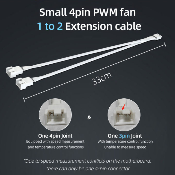 TEUCER 2/3/4Ways PWM Splitter 4Pin PWM Female To 3/4 Pin PWM Adapter ...