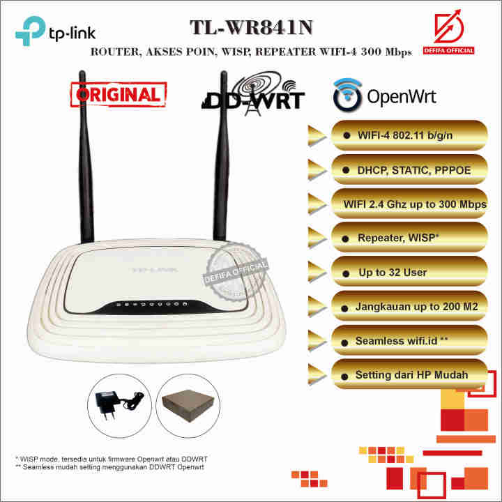 Router TP-Link TL-WR841N Openwrt DDWRT WISP Akses Poin Repeater Bukan ...