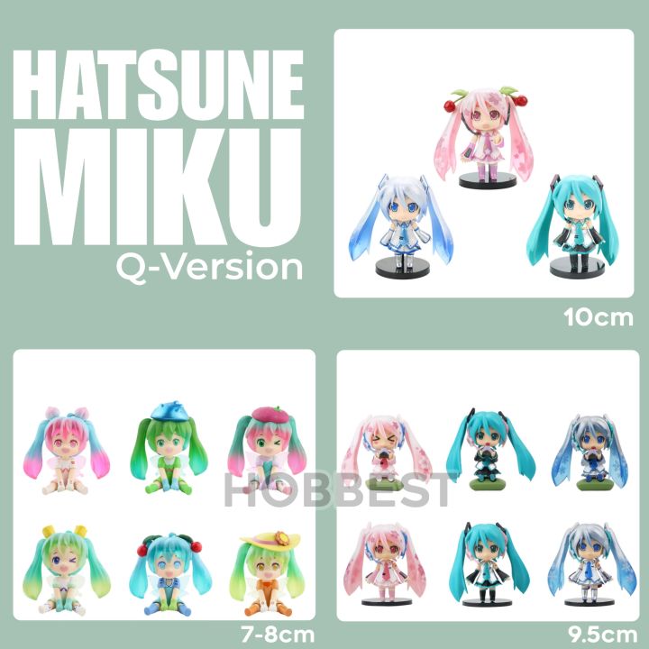 Action Figure Q HATSUNE MIKU - Miniatur Pajangan Mainan Topper Kue ...