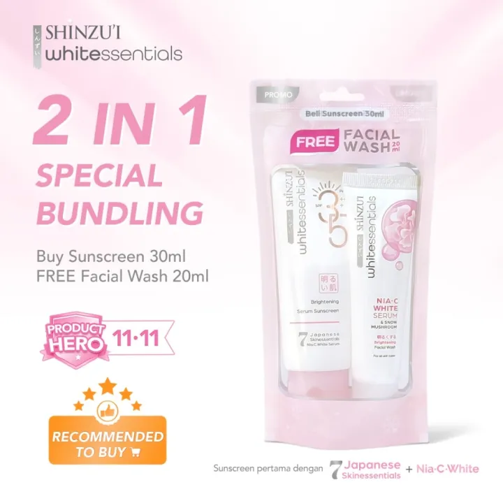SHINZUI WHITESSENTIALS BRIGHTENING SERUM SUNSCREEN SPF 35 PA +++ 30 ML ...