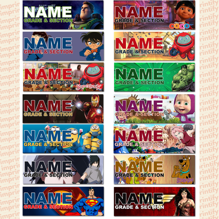 Customized Laminated Name Tag - Characters | Lazada PH