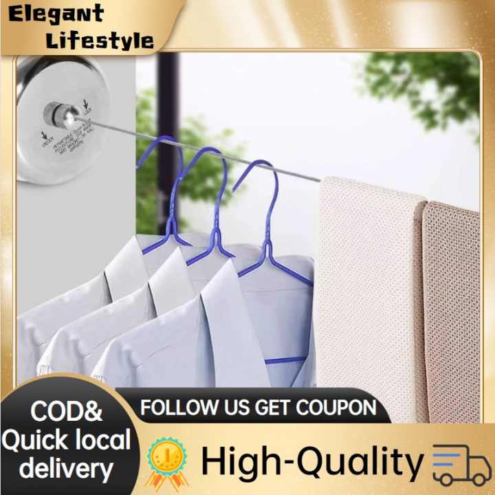Retractable Clothesline Stainless Steel 3 meter Hanging Clothes line ...