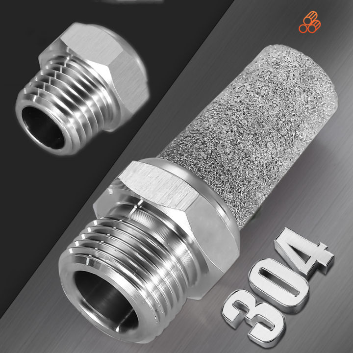 304 Stainless steel Pneumatic Exhaust Muffler Air Compressor Noise ...