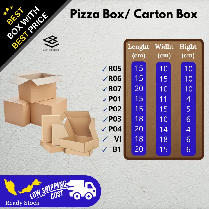 ( Low Sipping Cost ) Packaging Box Carton Box Small Box Pizza Box ...