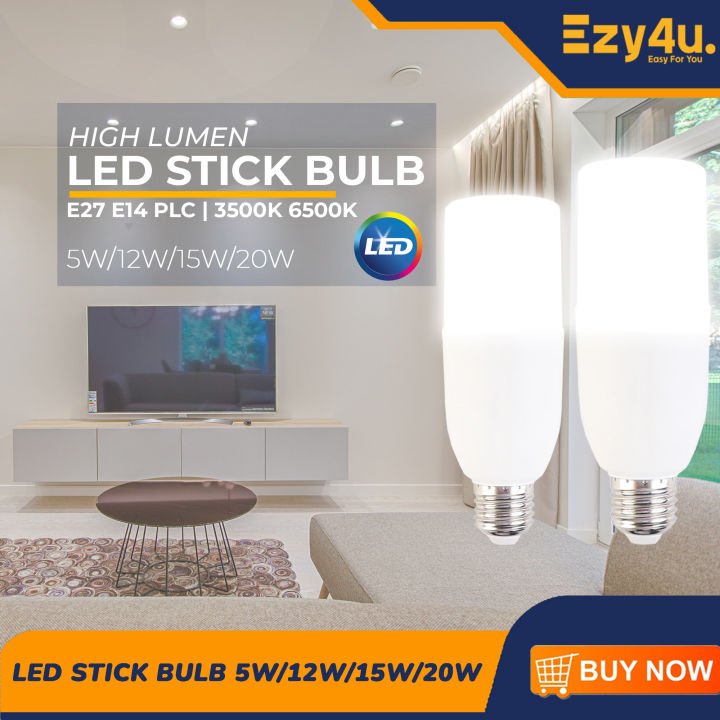 E27 LED Stick Bulb 6500K 5W 12W 15W 20W Daylight | Lazada