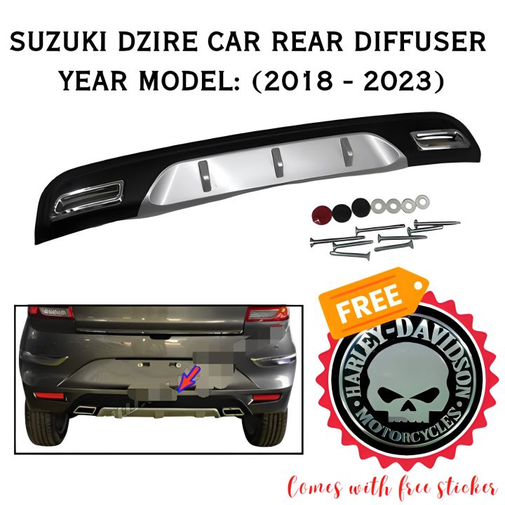 CP 2018 2019 2020 2021 2022 2023 Suzuki Dzire Car Rear Bumper Diffusers ...