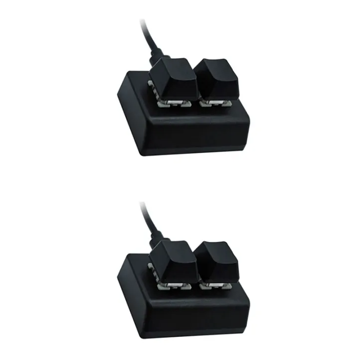 2X 2 Keys Macro Programming Keyboard RGB Mini Keyboard Gaming Drawing ...
