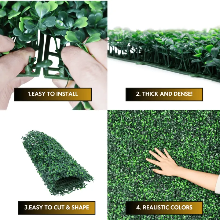 Artificial Wall Grass Panels 50x50cm – DIY Rumput Pagar Grass Mat ...
