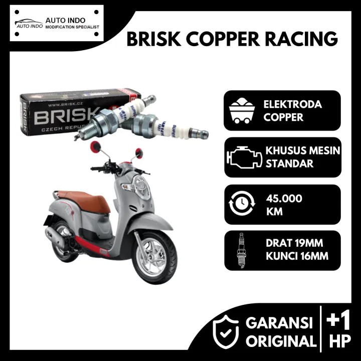 Busi Motor Racing Honda Scoopy Busi Brisk Copper Racing AR12C 100% Ori ...