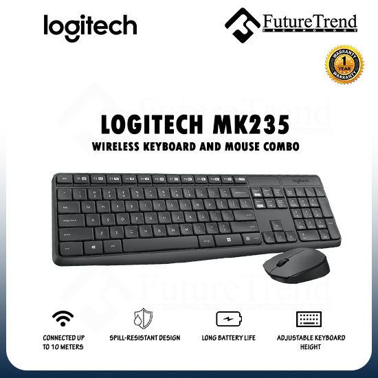 Logitech Mk235 Wireless Keyboard And Mouse Combo Lazada