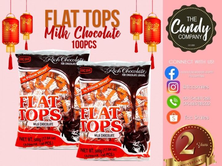 Flat Tops Chocolate 100pcs | Lazada PH