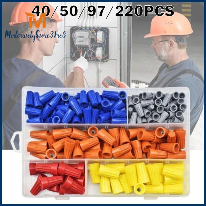 MODERATELYSTORE31RE8 Colorful Wire Connectors Nuts Boxed Insulated ...