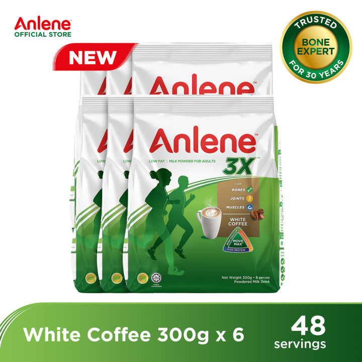 Anlene 3X Adult Milk Powder White Coffee 300G x6 | Lazada PH