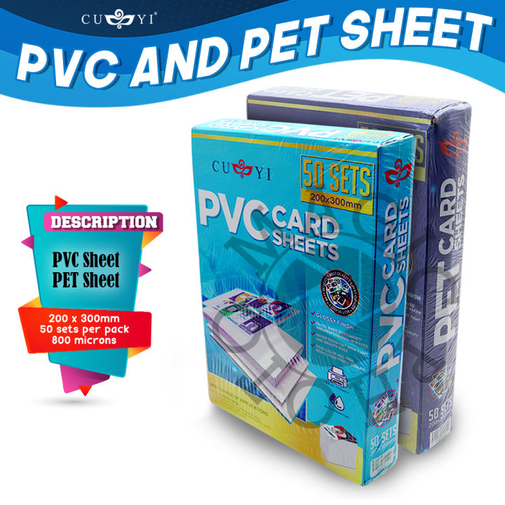 MP00 (50 sets) CUYI Pvc Sheet A4 Size For Id Printing , Bagtag ...