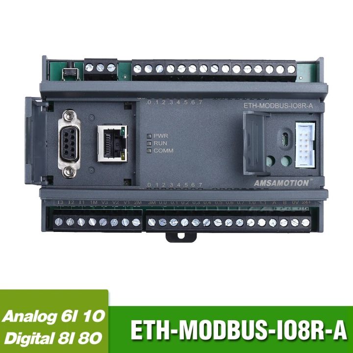 Eth Modbus Io8r A Ethernet Plc Module Relay Remote Io Extension Modbus Rtu S7 Tcp Protocol For