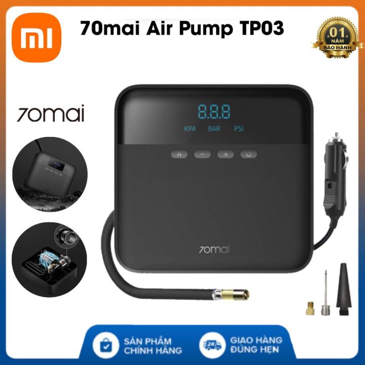 Máy bơm hơi lốp xe Xiaomi 70Mai TP03 mini 12V chính hãng thích hợp với hầu hết các loại xe đạp ...