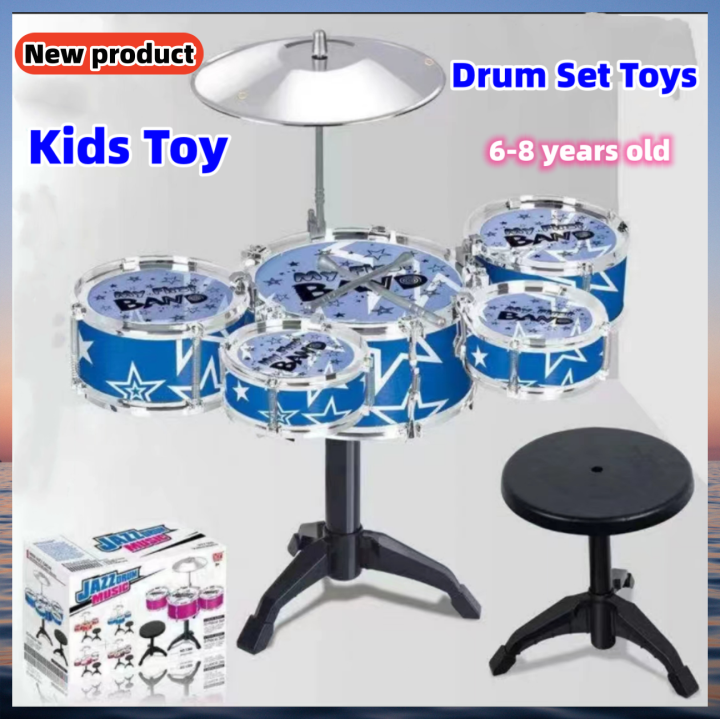 《Drum kit》6-Piece Kids Drum Set COD Jazz Drum Kit Musical Educational ...