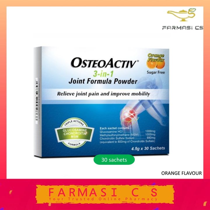 Osteoactiv 3-in-1 Joint Formula Powder 30 Sachets Sugar Free EXP:12/ ...