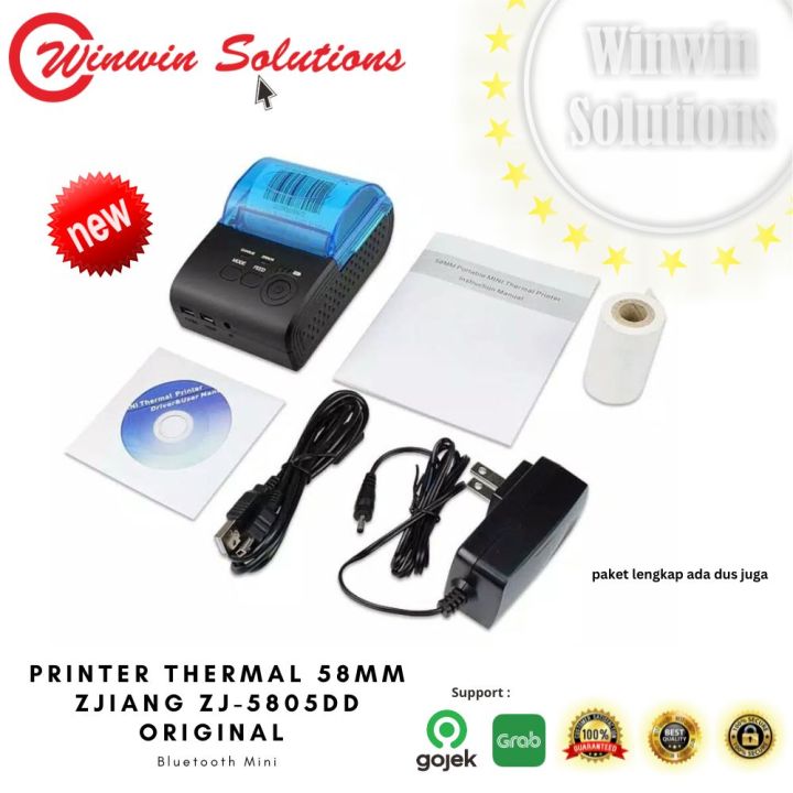 Printer Thermal 58mm Zjiang ZJ-5805DD ORIGINAL Bluetooth Mini bisa ... Printer Thermal 58mm Zjiang ZJ-5805DD ORIGINAL Bluetooth Mini bisa ...