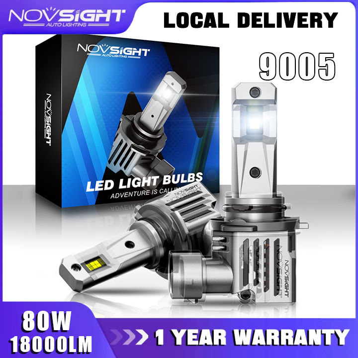 Novsight 1 Pair (2pcs) A500 N66 9005 80W/pair 18000LM high low beam high beam LED headlight ...
