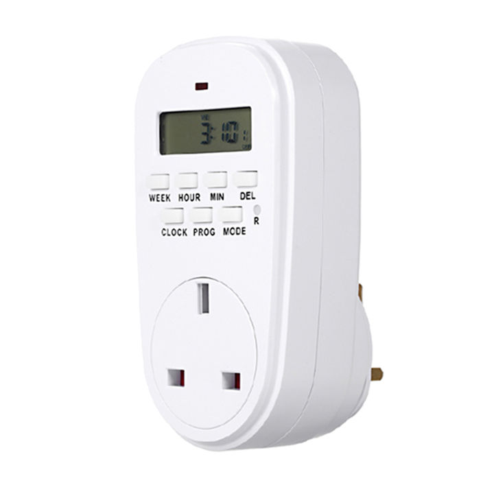 Smart Sensor Digital Timer Switch Socket With Lcd Display Plug In Programmable Time Controller