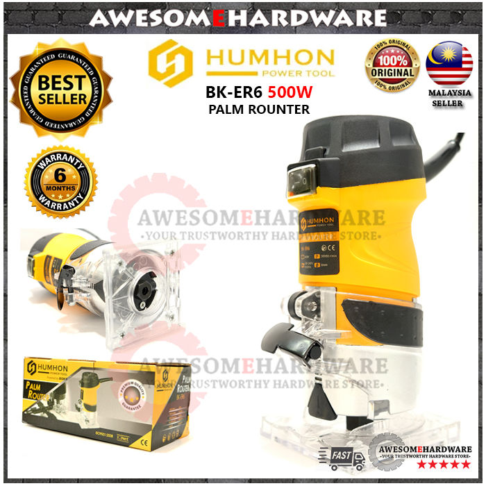 HUMHON ER6 500W PALM ROUTER TRIMMER WOOD WORKING CUTTER BK-ER6 | Lazada