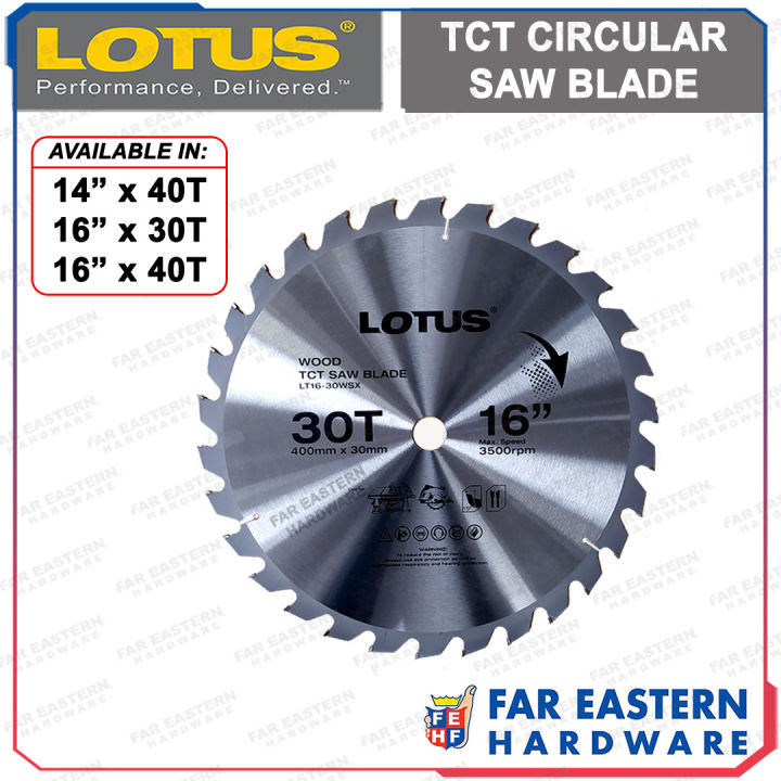 LOTUS TCT Carbide Circular Saw Blade for Wood Cutting 14" 16" 30T 40T ...