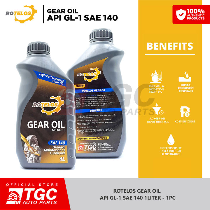 Rotelos Gear Oil API GL-1 SAE 140 General Maintenance Lubricant 1Liter - 1pc | Lazada PH