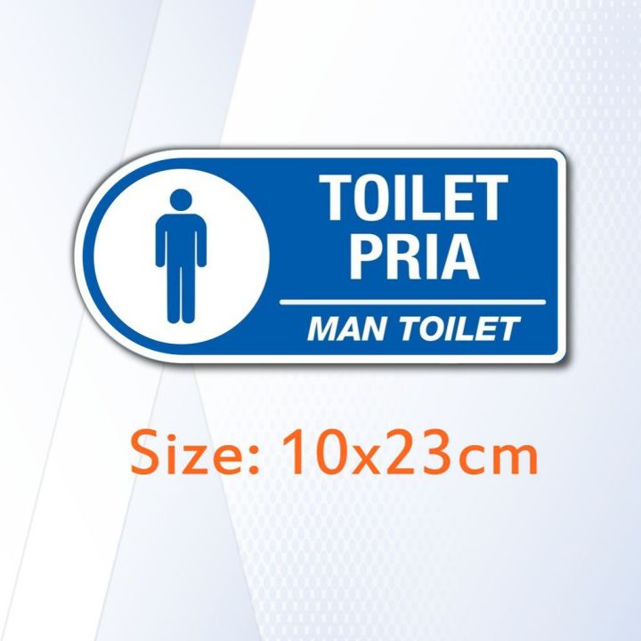 Signage Rambu Toilet Pria Man Toilet Sign PVC Tebal 5mm | Lazada Indonesia