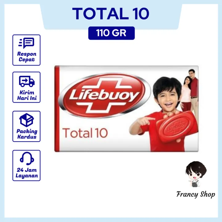 Lifebuoy Total 10 Merah Sabun Mandi Batang 110 gr | Lazada Indonesia