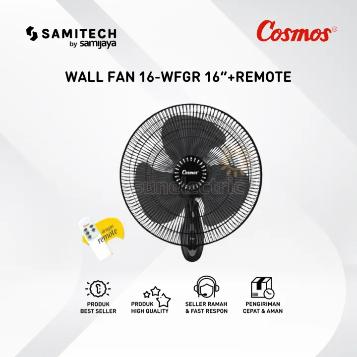 COSMOS 16-WFGR Wall Fan Plus Remote Control | Lazada Indonesia