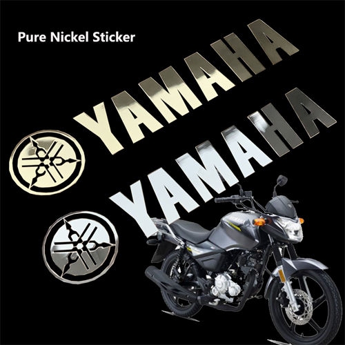 Yamaha Logo Sticker Pure Nickel Motorcycle Badge Decals【In Stock ...