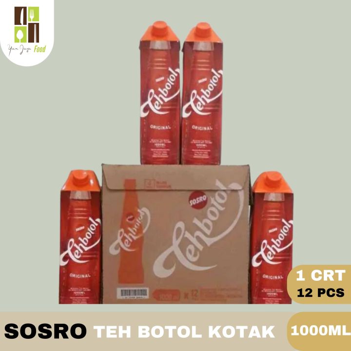 Teh Botol Sosro / Teh Botol Original / Kemasan Kotak 1 Liter 1 KARTON ...